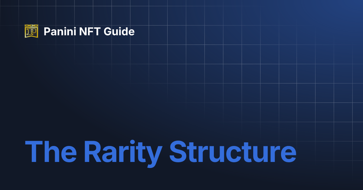 The Rarity Structure | Panini NFT Guide